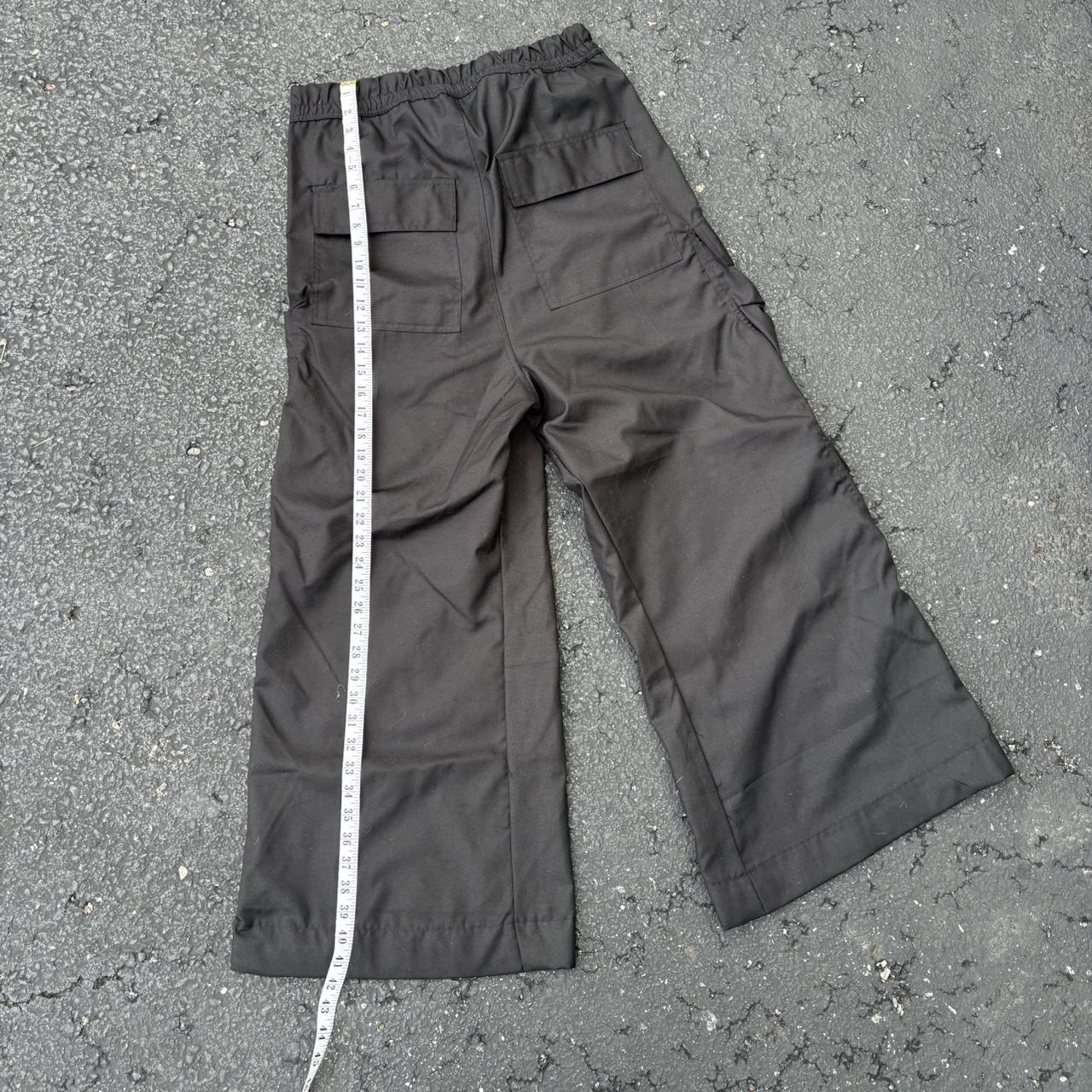 Mnml.la black wide leg cargo rave pants with... | Depop