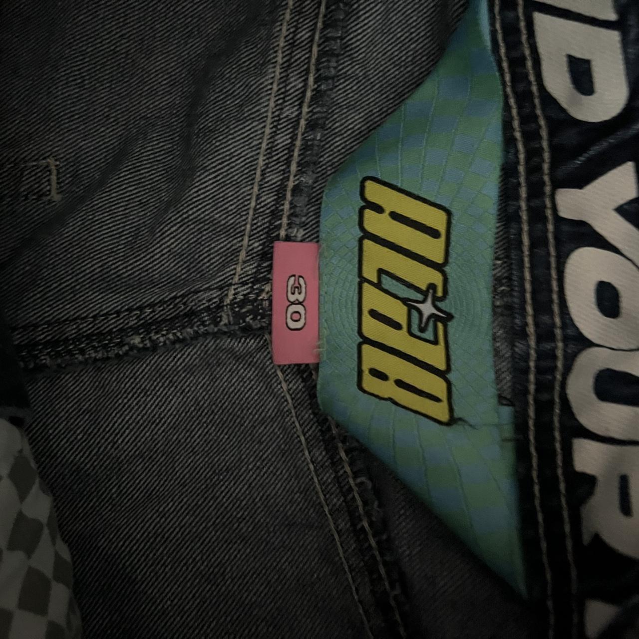 Alab wide leg jeans very baggy worn once - Depop
