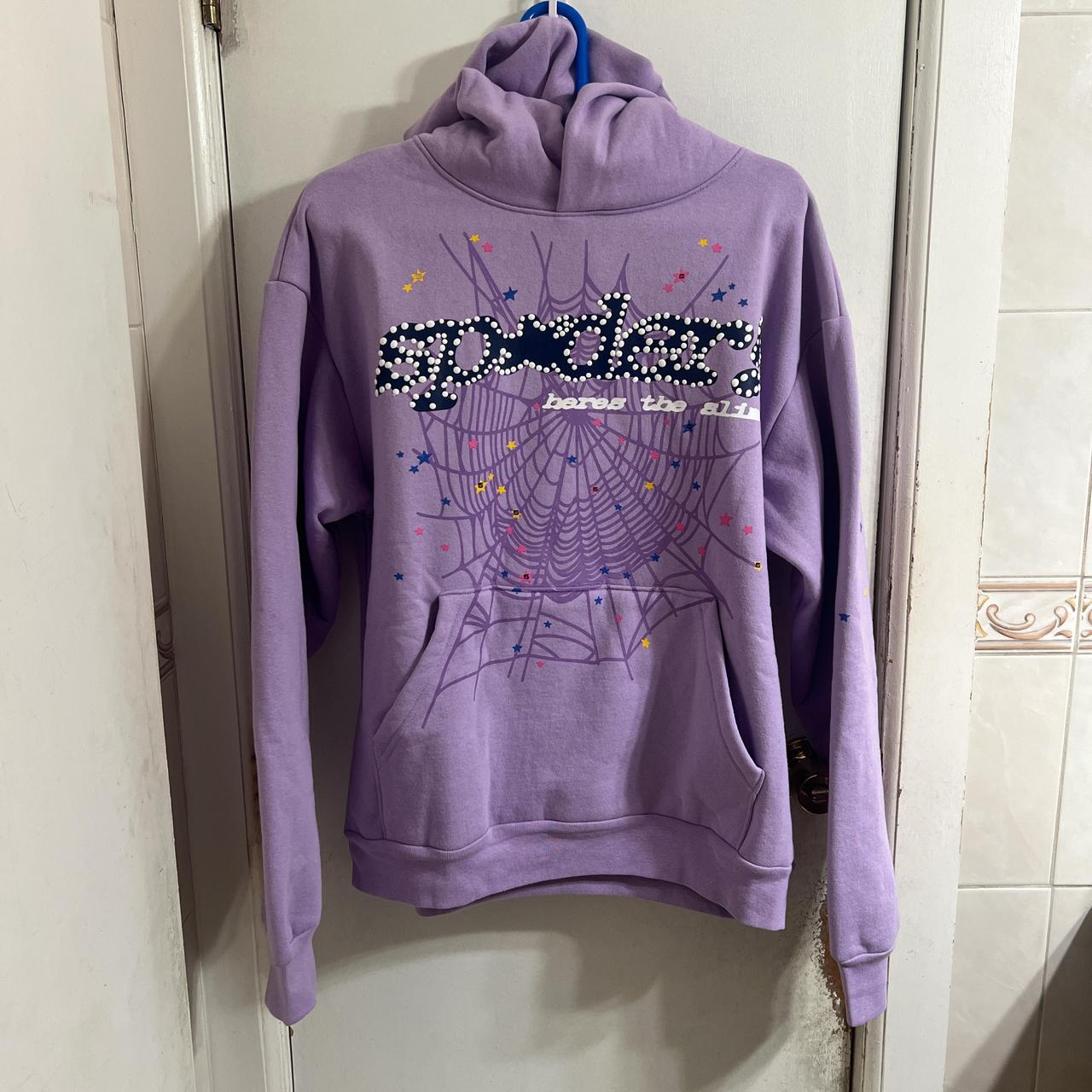 The Sp5der Acai Hoodie Purple is a piece of... | Depop