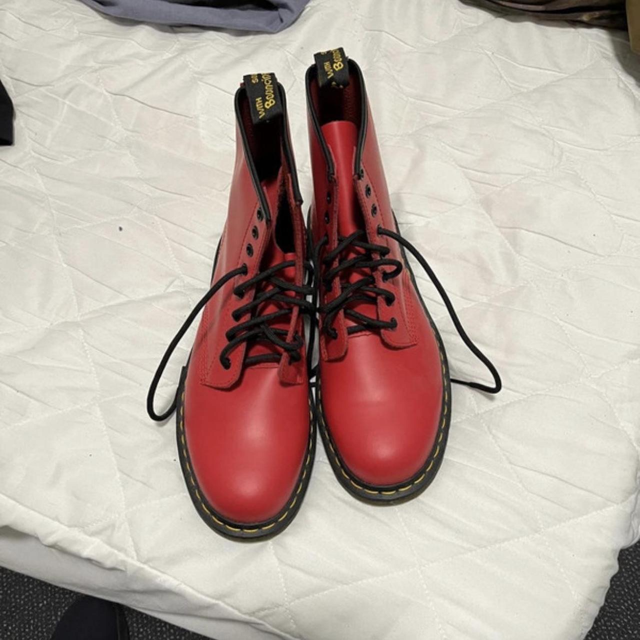 Red Docs size uk 10 - brand new without box - send... - Depop