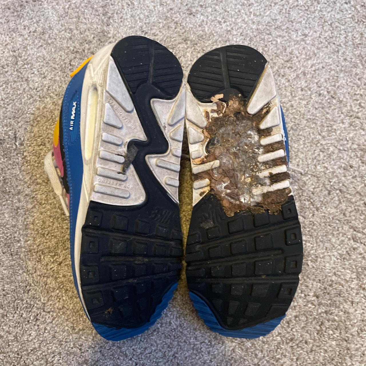 Air max 90 multi color size 5.5y/7W - Depop