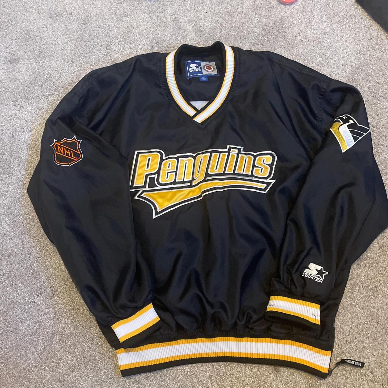 Vintage starter penguins pullover size large - Depop