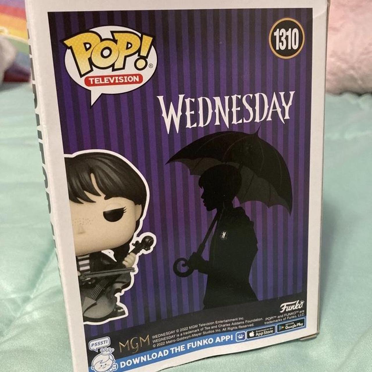 Wednesday Addams funko pop #1310. The box has minor... - Depop