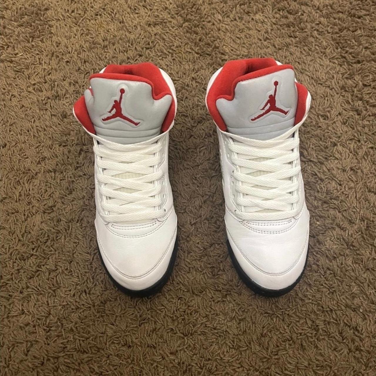 Air Jordan 5 high fire red lightly worn with... - Depop
