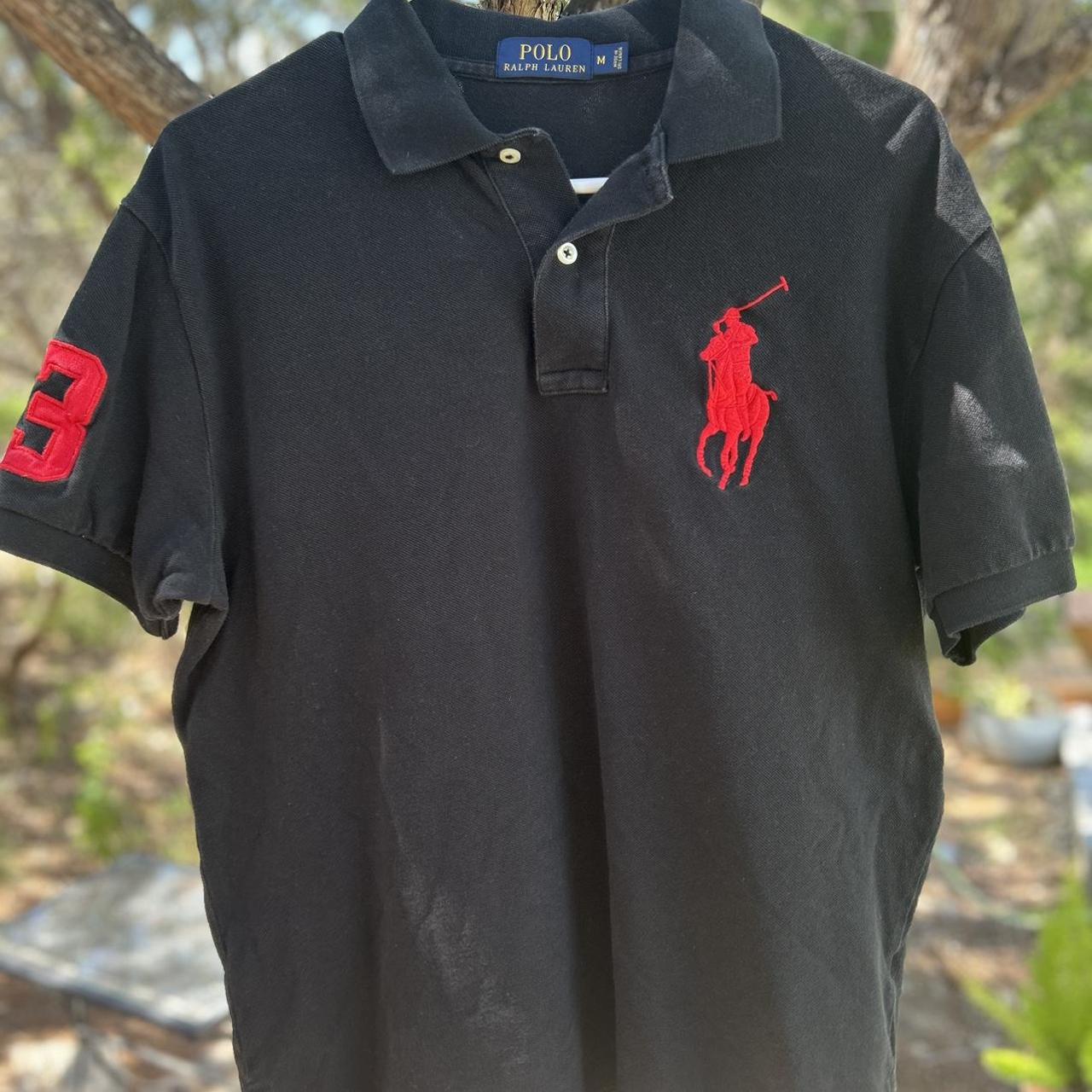 Men Polo Ralph Lauren Big Pony Polo Shirt Black... - Depop