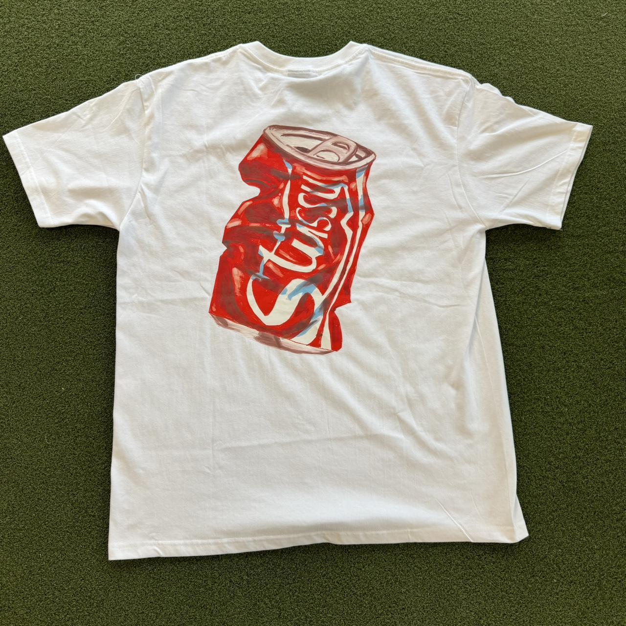 Stussy can tee Size Large No flaws Good... - Depop