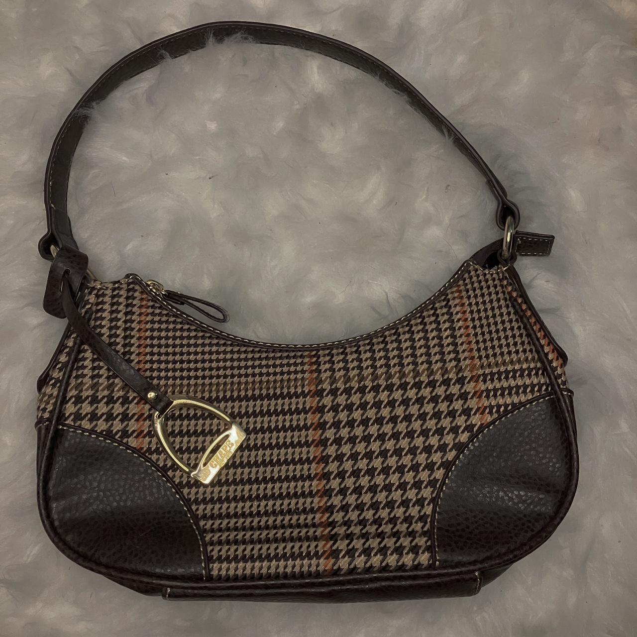 Chaps small purse. Cute chocolate brown with gold... - Depop