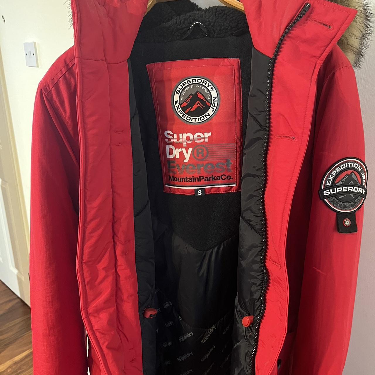 Superdry Everest red jacket. Hardly worn and in... - Depop