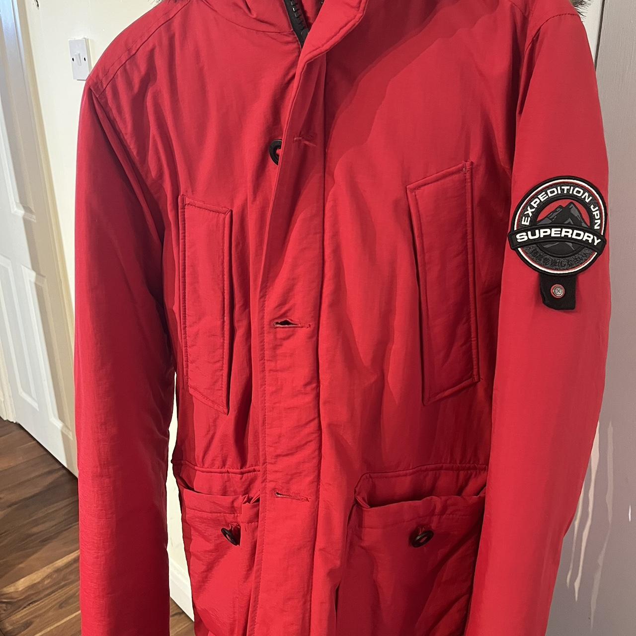 Superdry Everest red jacket. Hardly worn and in... - Depop