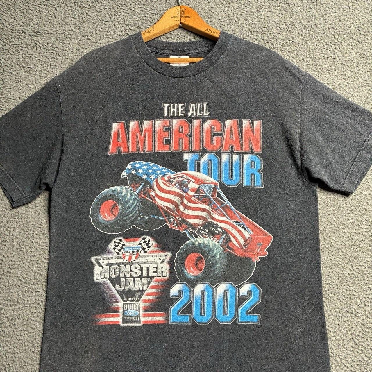 Vintage Y2K Monster Jam 2002 The American Tour Men’s... | Depop