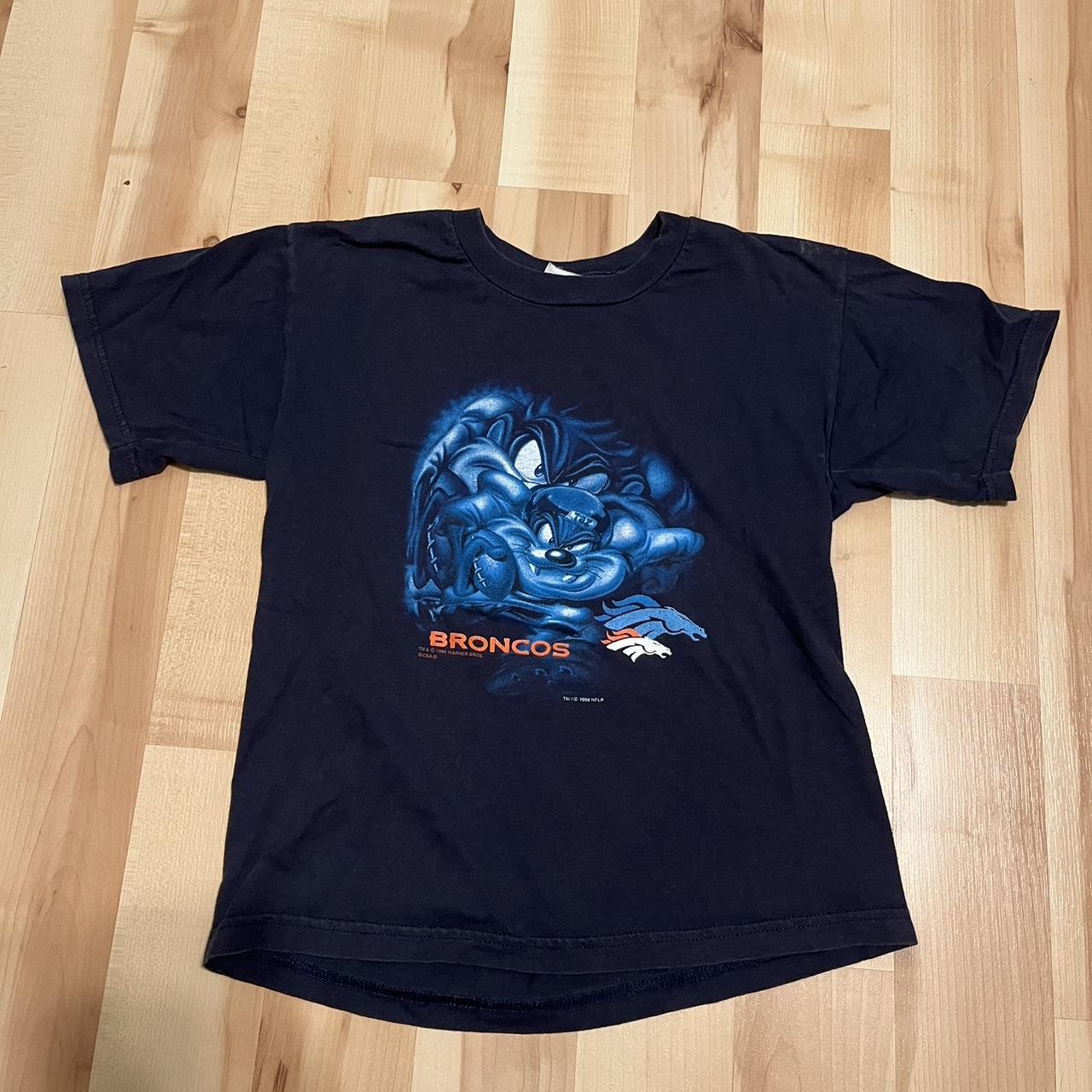 Vintage Taz Looney Toons NFL Broncos Size:... - Depop