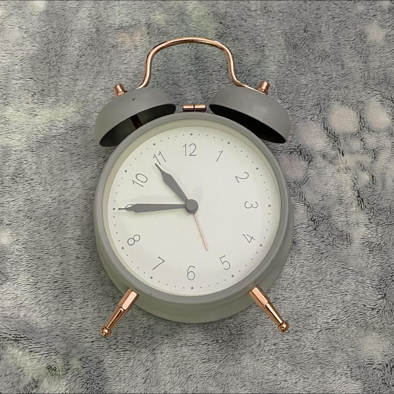 Minimalistic and basic cute light grey alarm clock!!... - Depop