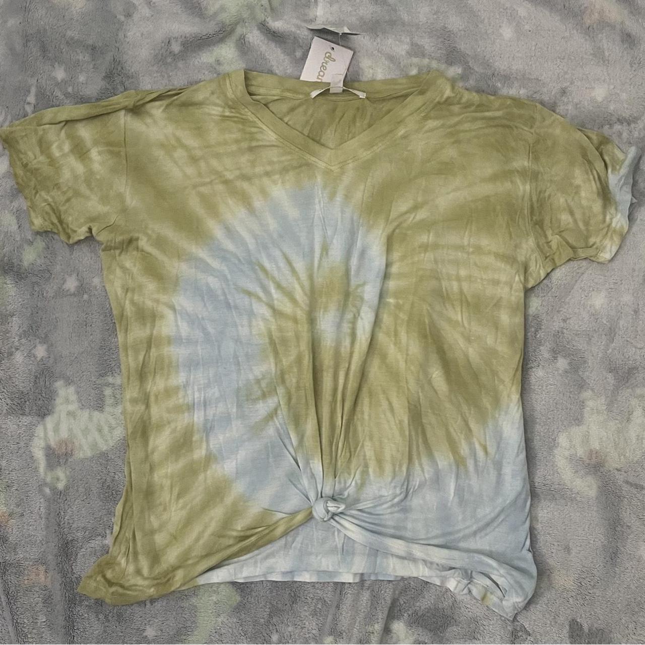 Green and blue dreamsicle small short sleeve, from... - Depop