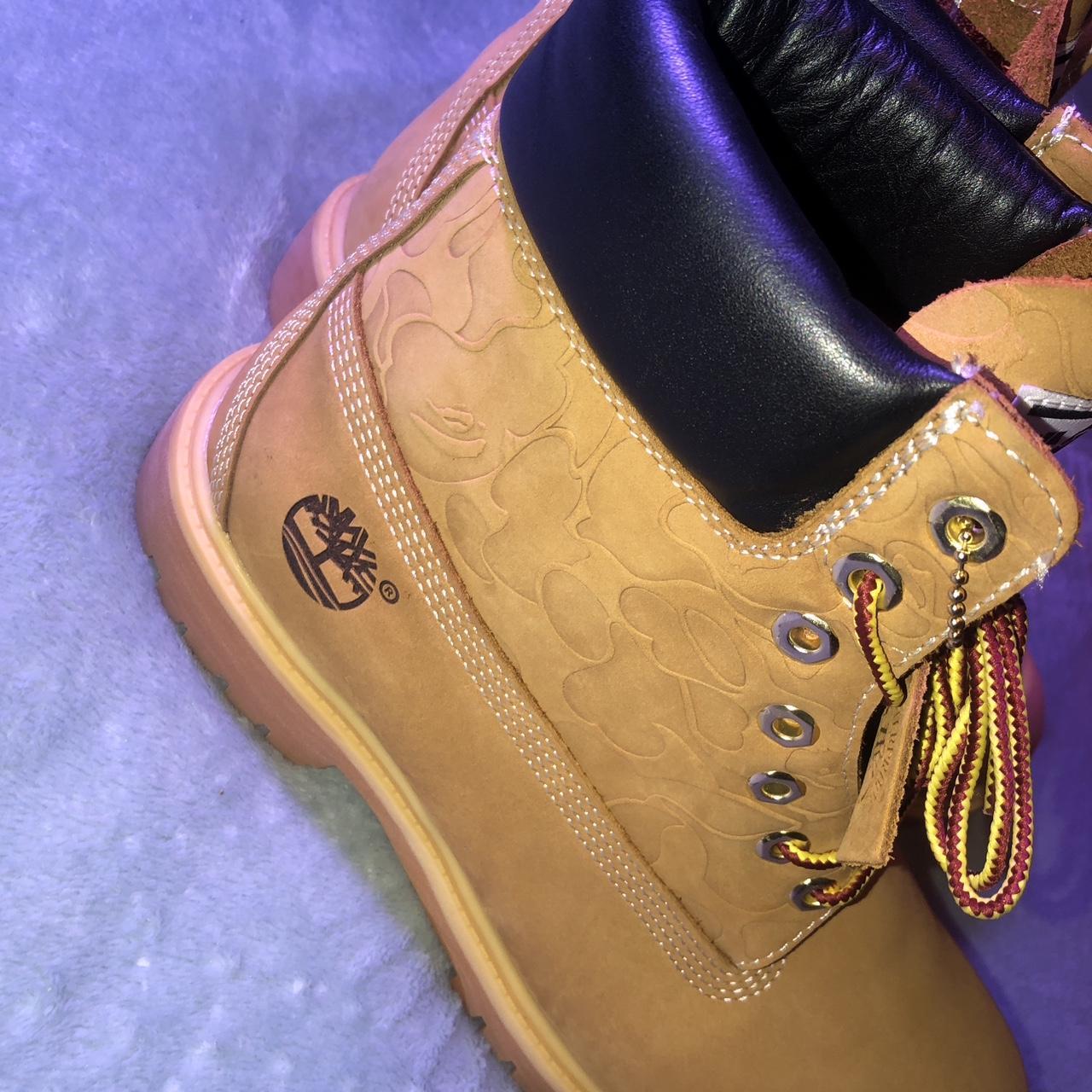 bape x undefeated timbs bought for a photoshoot wore... - Depop