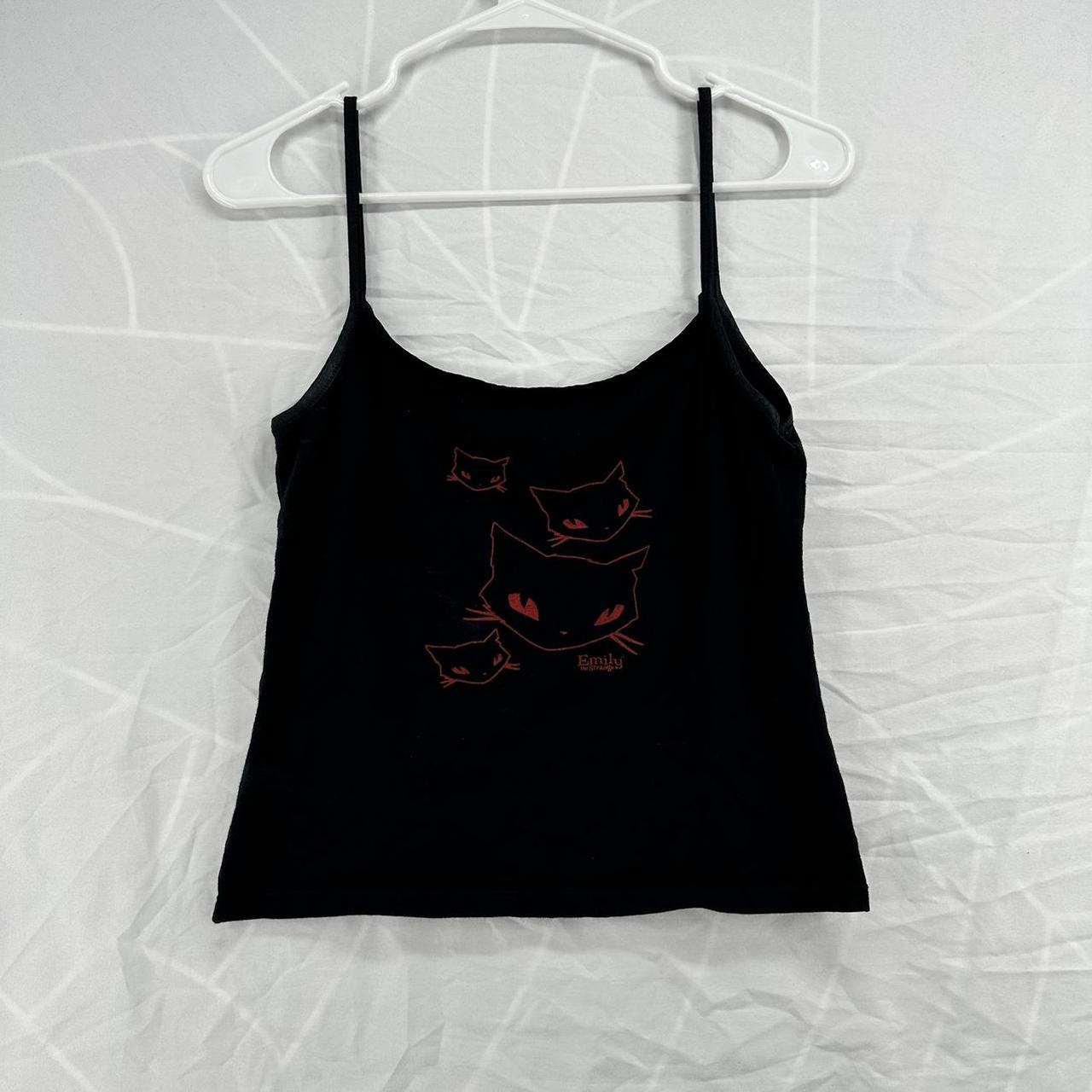 emily the strange vintage 2004 cat tank top. super... - Depop