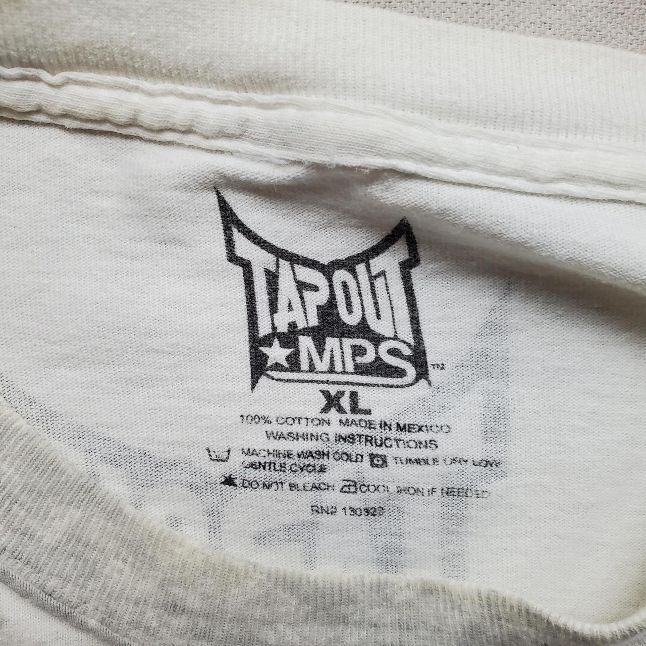 Y2k Tapout MPS graphic t-shirt White graphic tee... - Depop