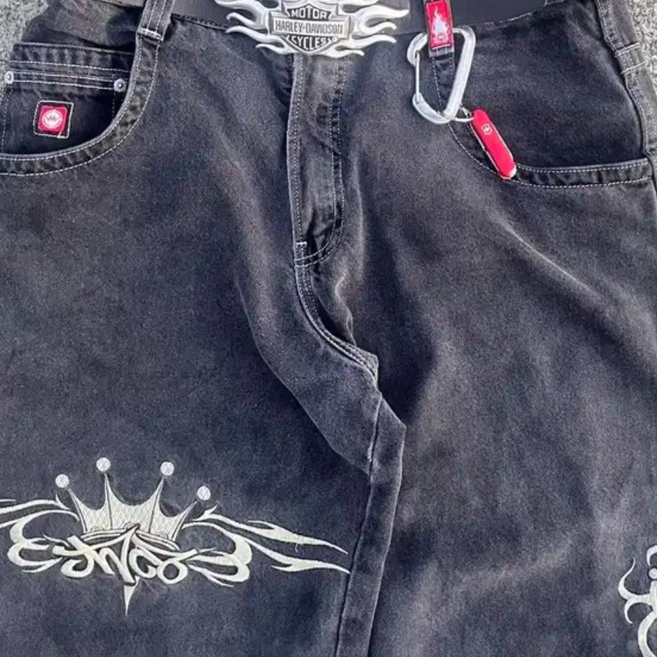black jnco baggy jeans size 32 they are WITHOUT... - Depop