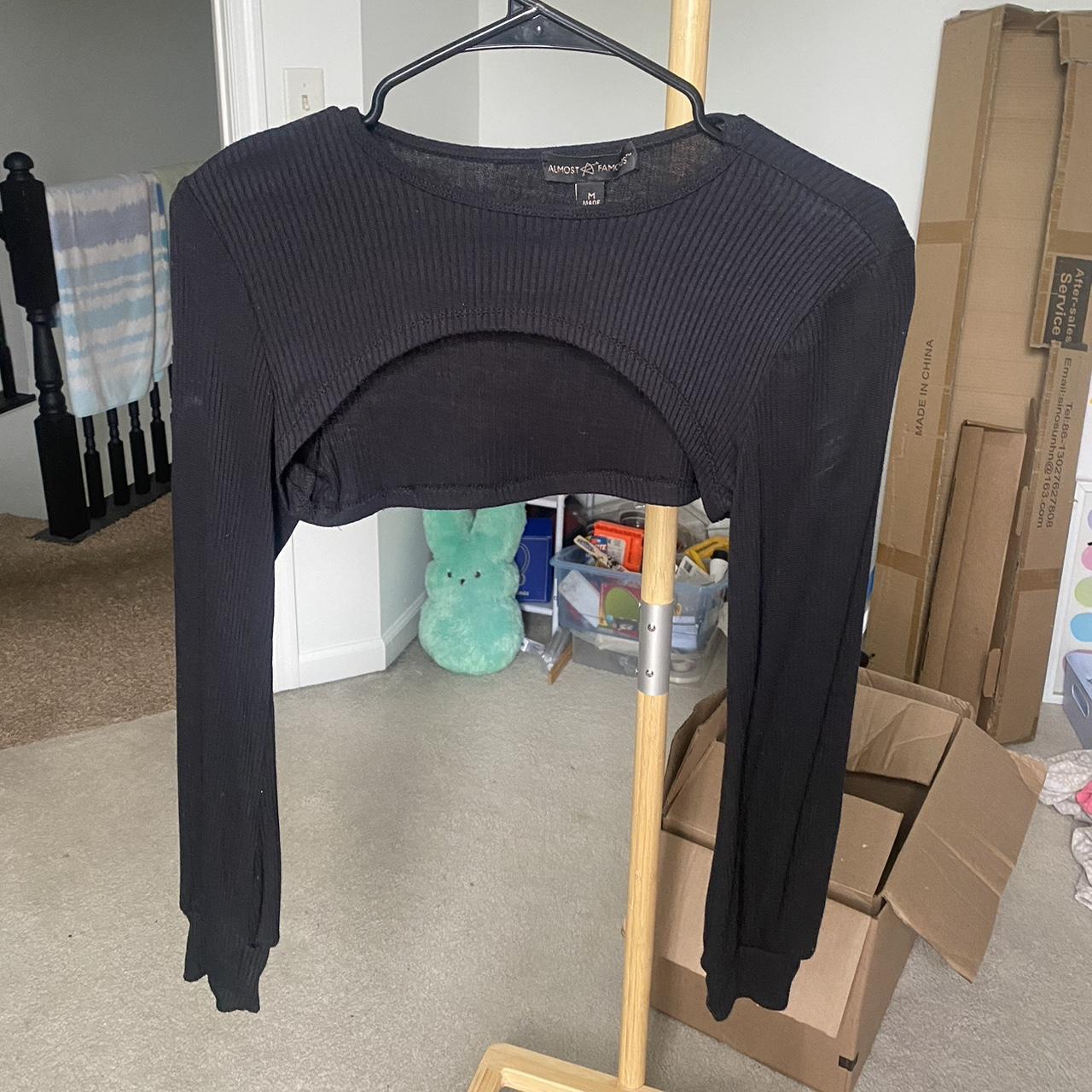 Shrug top Black Great for wearing underneath Size:... - Depop