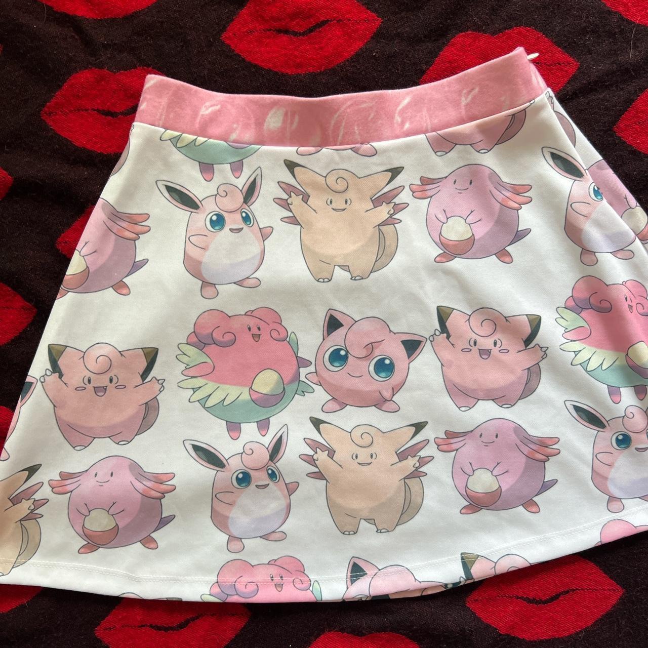 Happy Monday pink Pokémon skirt! Fits a small!... - Depop