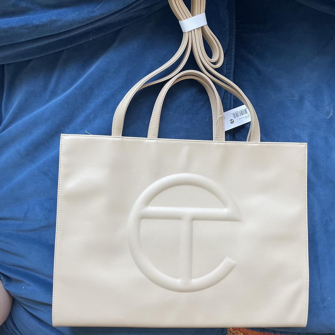 Telfar Large Shopping Bag in Cream Brand new with... - Depop