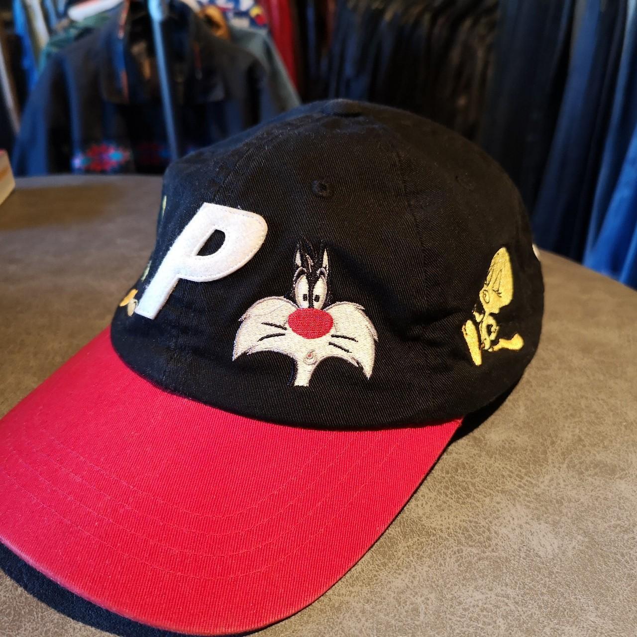 Palace looney tunes cap hat in red and black. In... - Depop