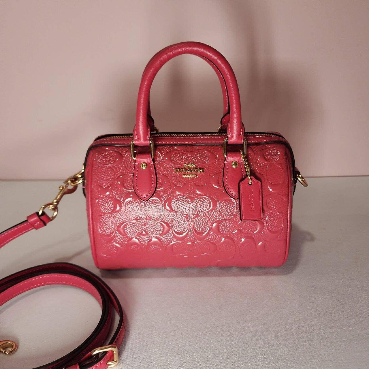 COACH MINI ROWAN CROSSBODY IN SIGNATURE... - Depop