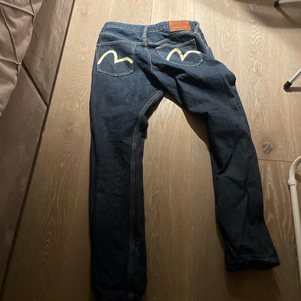 baggy evisu jeans fits me at 5,10 waist 31 length 34 - Depop