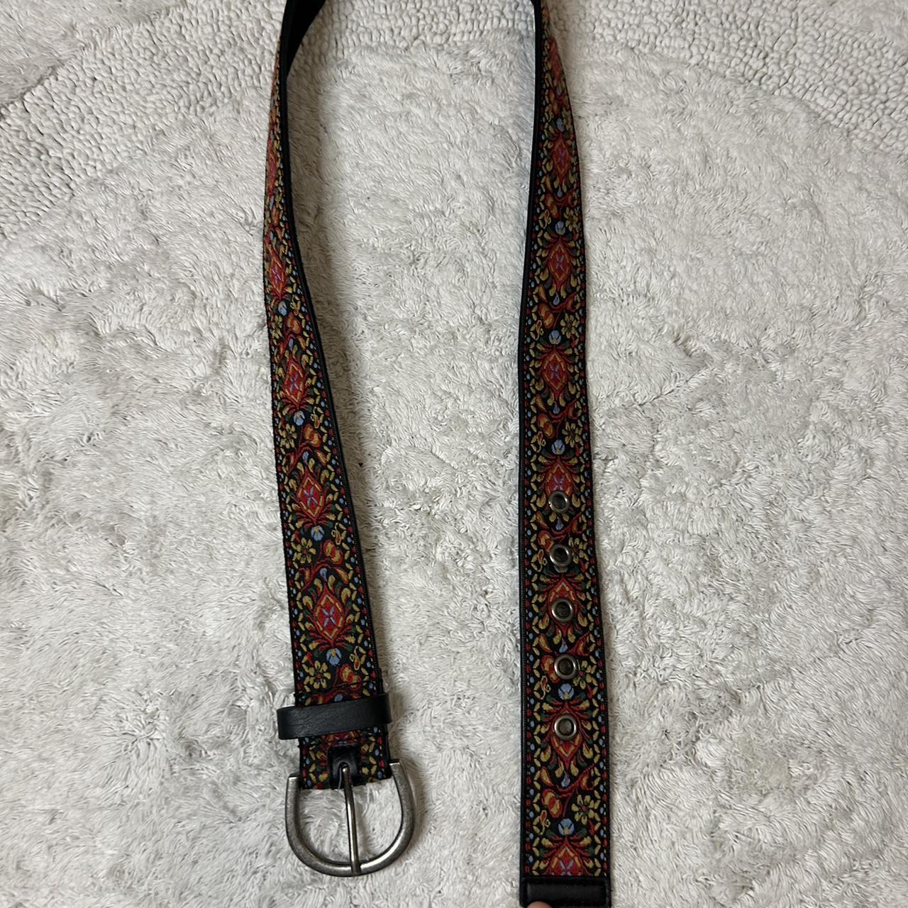 •very pretty multiple colored embroidered belt •fits... - Depop