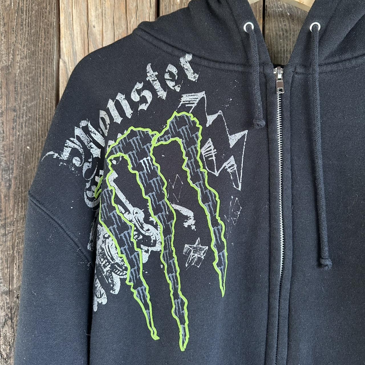 Monster Energy Y2K Full Zip Large/ XL - - - Black... | Depop