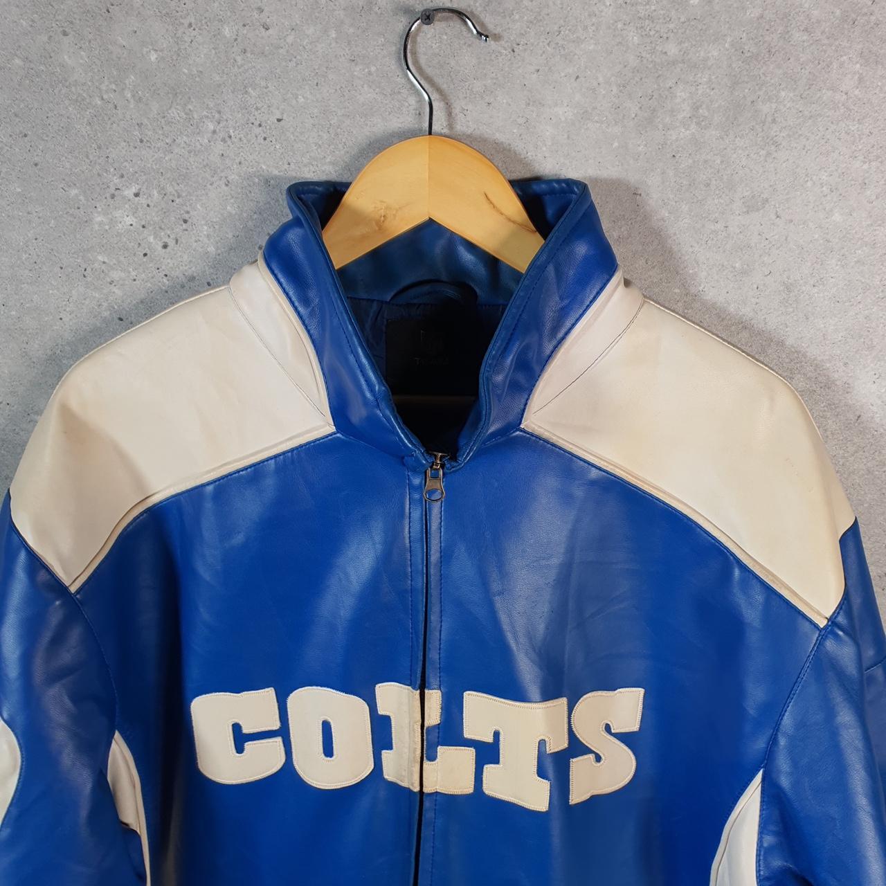 Vintage NFL Indianapolis Colts Leather Bomber Jacket... | Depop