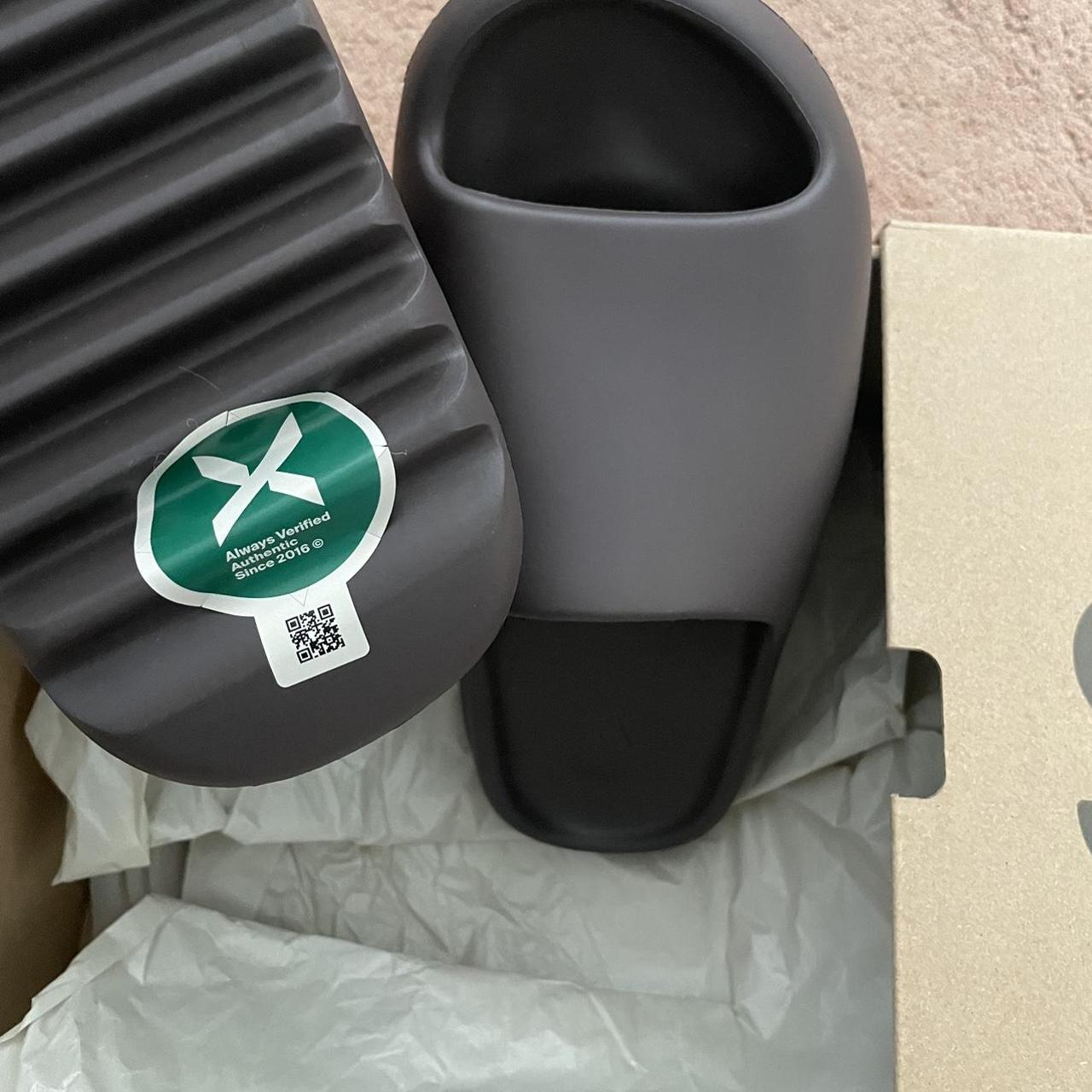 Yeezy Men's Grey Slides | Depop