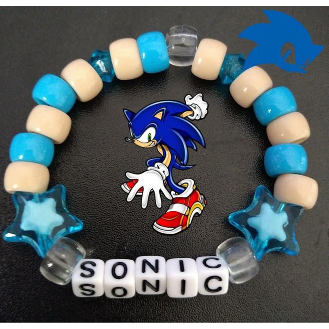 Sonic the Hedgehog beaded kandi bracelet! comes in... | Depop