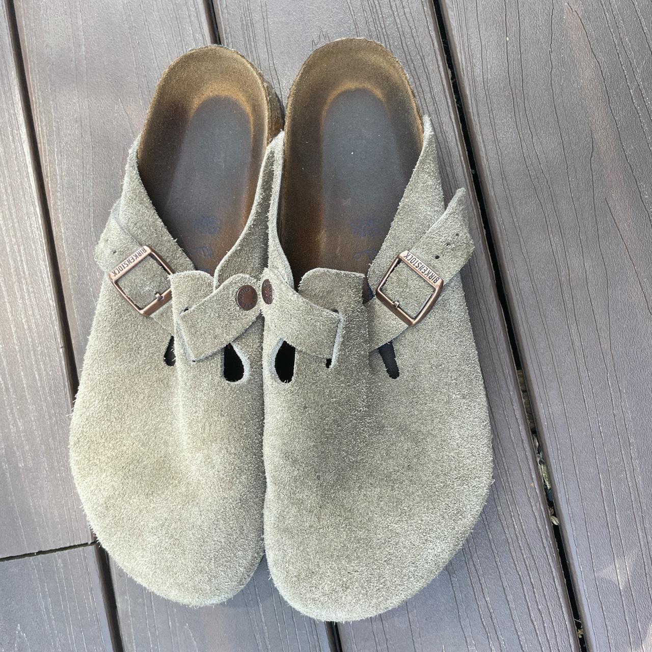 Vintage greenish grey Boston clogs Zero flaws... - Depop