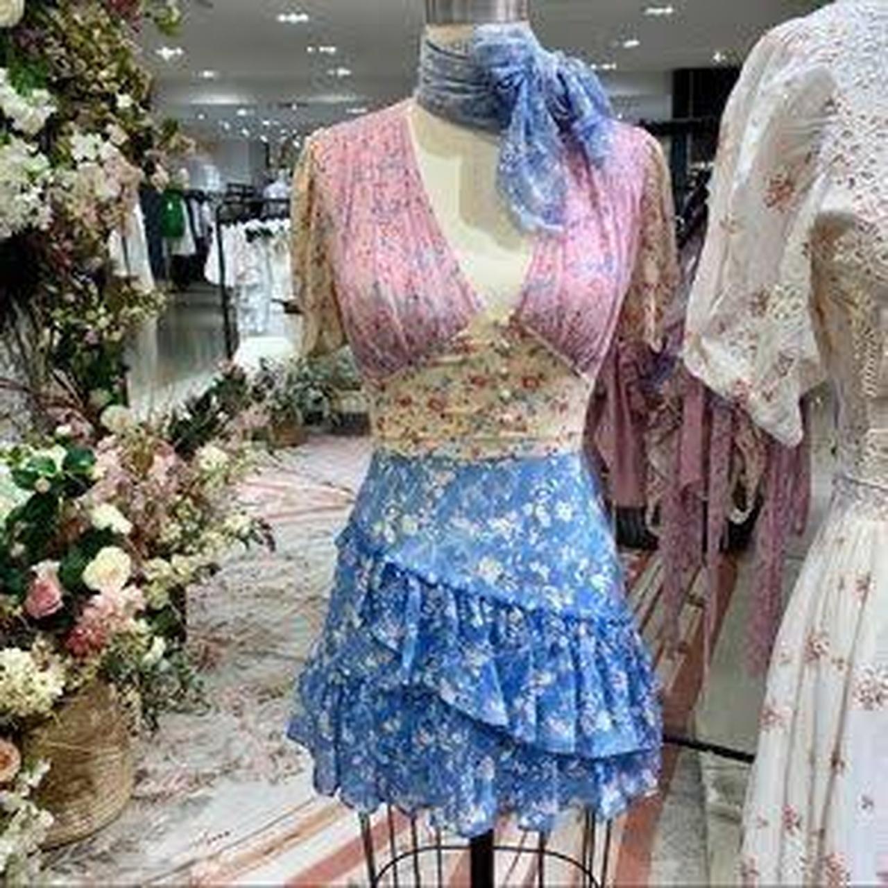 Gorgeous silk floral print loveshackfancy dress,... - Depop