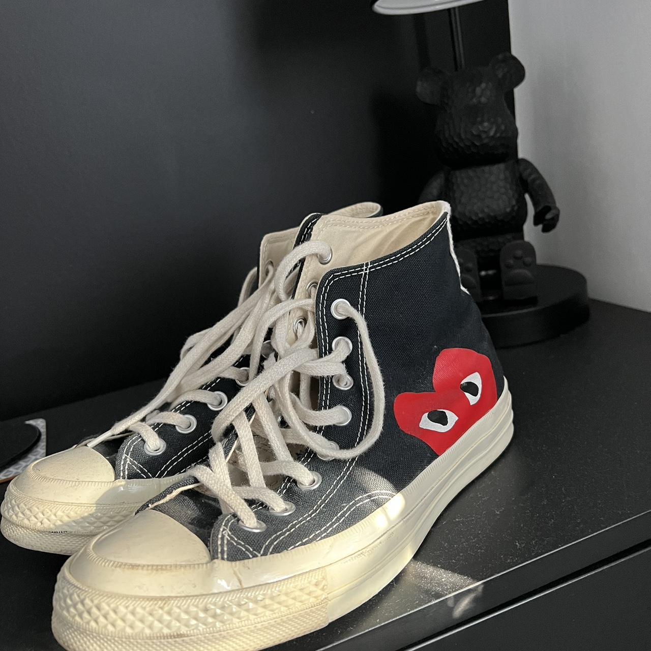 Converse X CDG high tops, worn a couple of times but... - Depop