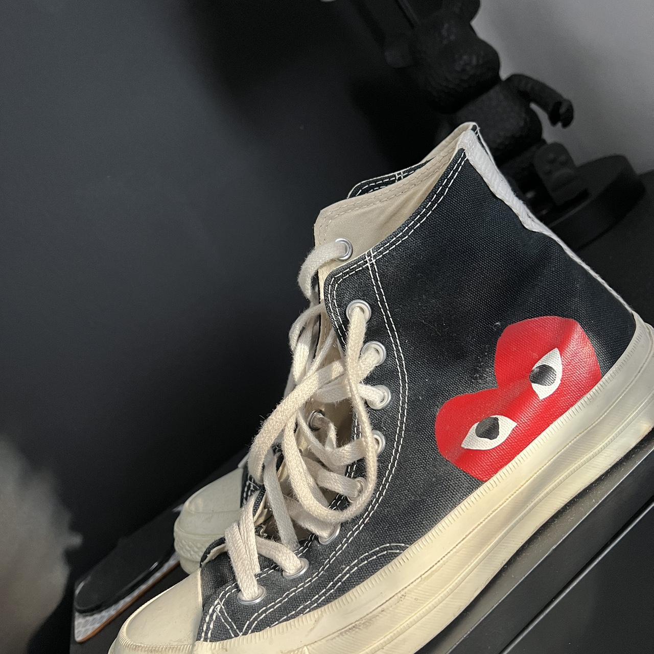Converse X CDG high tops, worn a couple of times but... - Depop