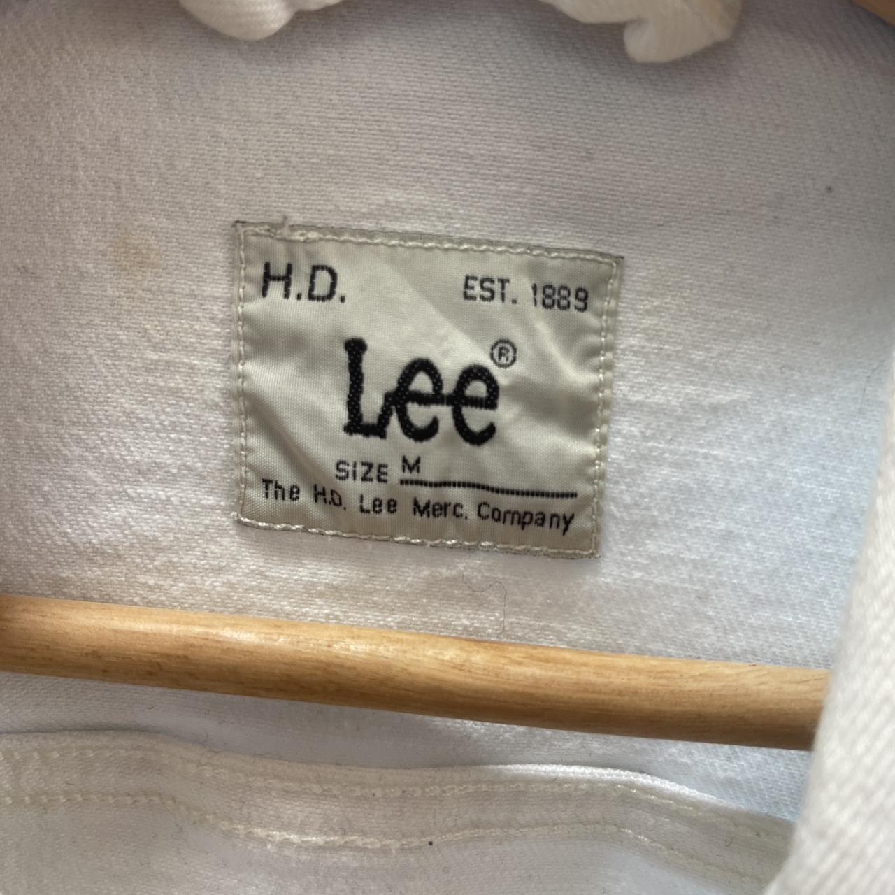 White Lee denim jacket. Worn once or twice, a few... - Depop