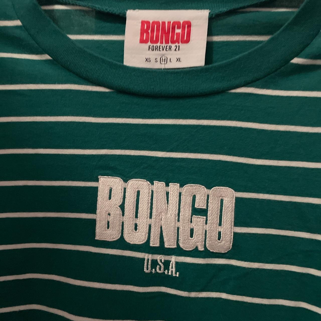 BONGO Women's Green and White Shirt | Depop