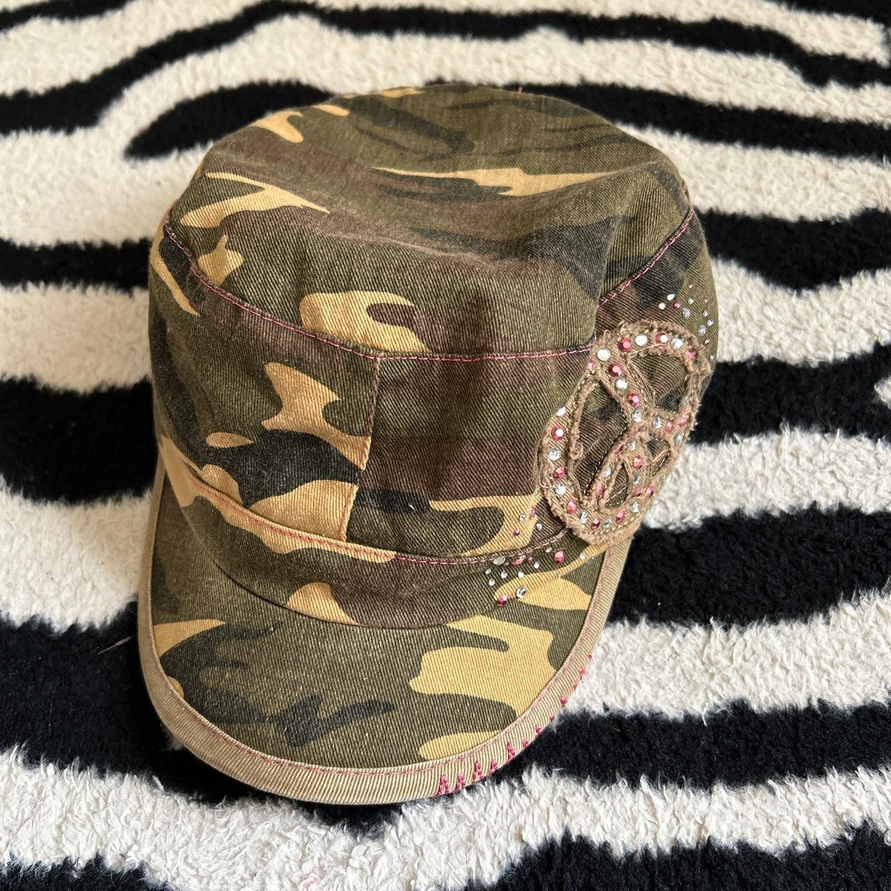 Cami mini #y2k cap #peace #rhinestone and... - Depop