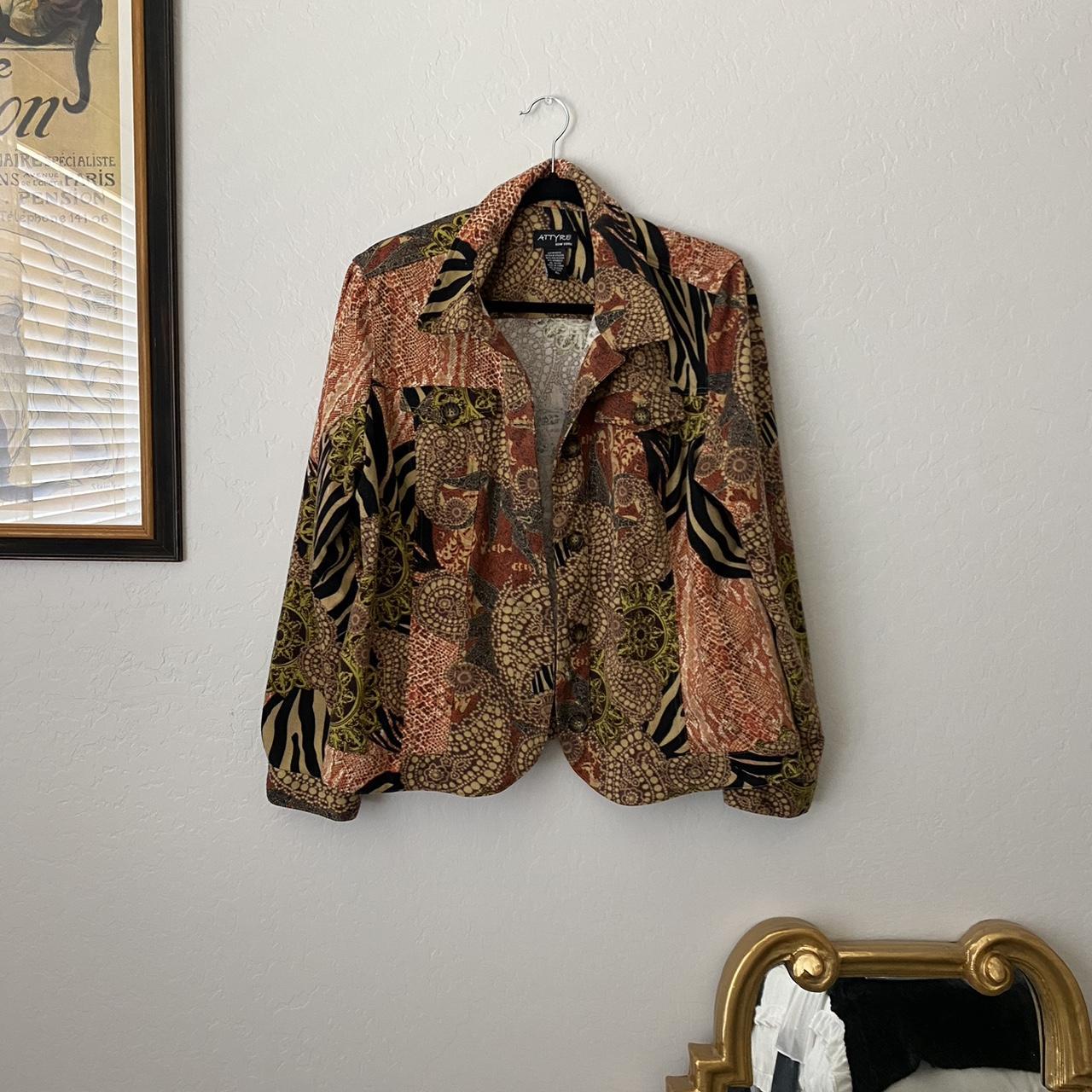 Fun paisley zebra attyre jacket - Depop