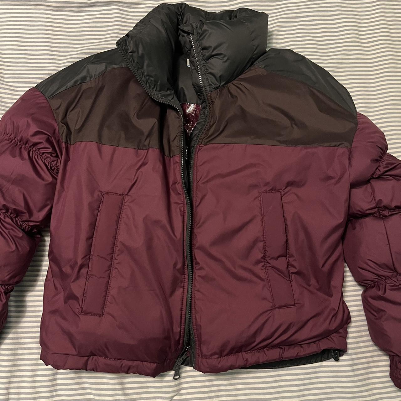 colorblock columbia puffer jacket, super cozy and... | Depop