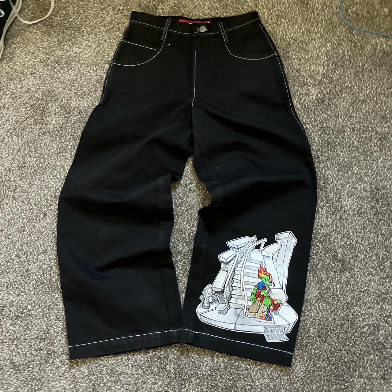 some jnco flamehead jeans they are super awesome and... - Depop