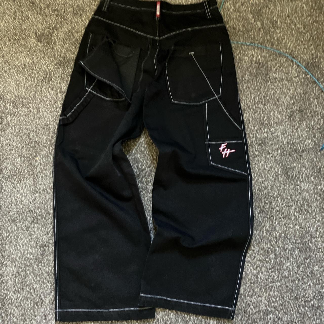 some jnco flamehead jeans they are super awesome and... - Depop