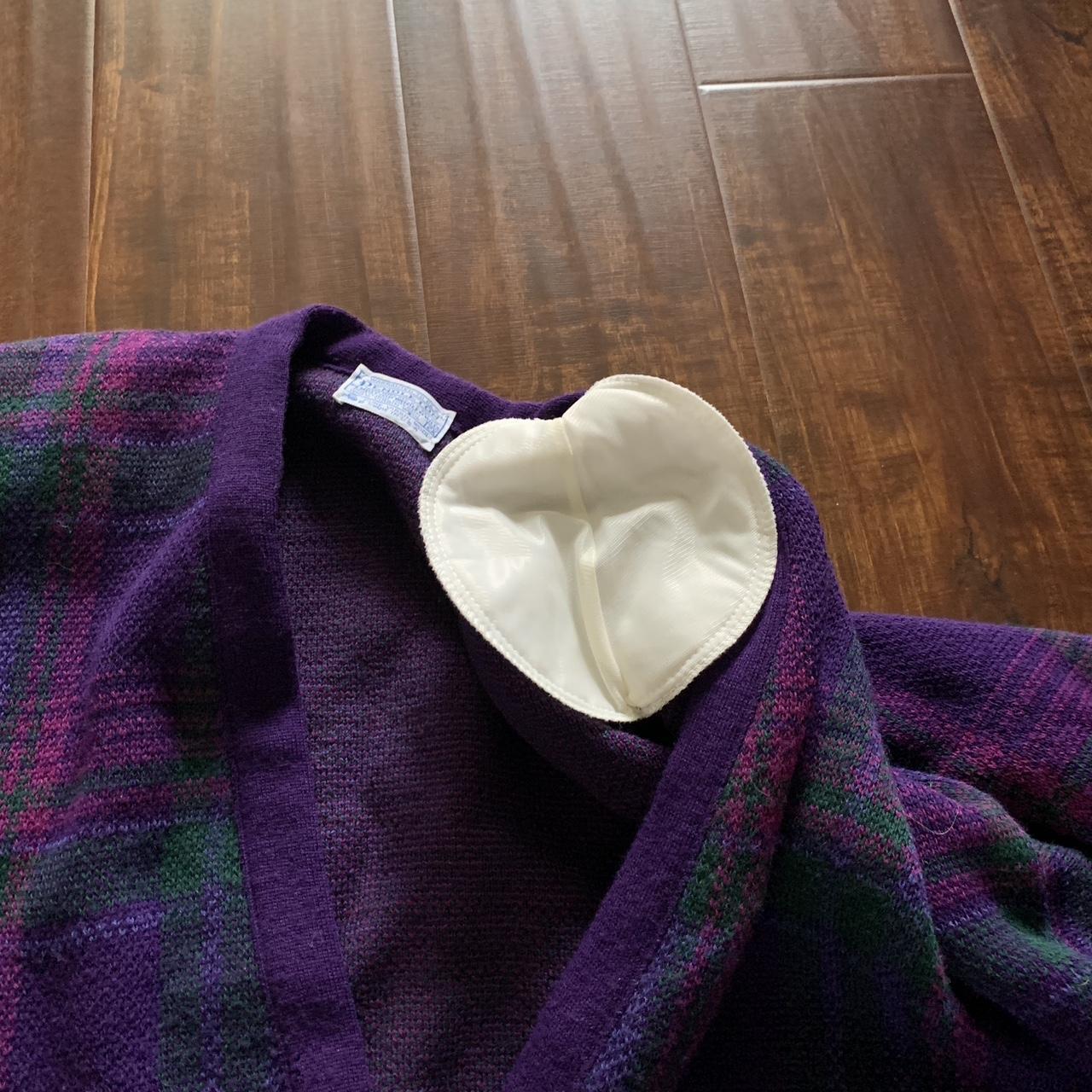 Pendleton Women's Purple and Green Cardigan | Depop