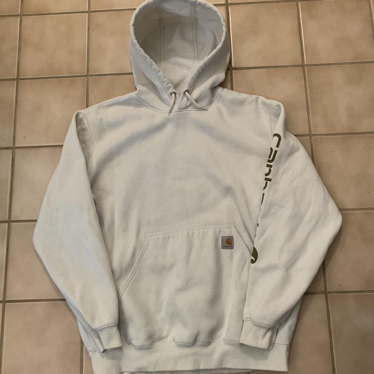 Carhartt cream white brown loose fit essential... - Depop