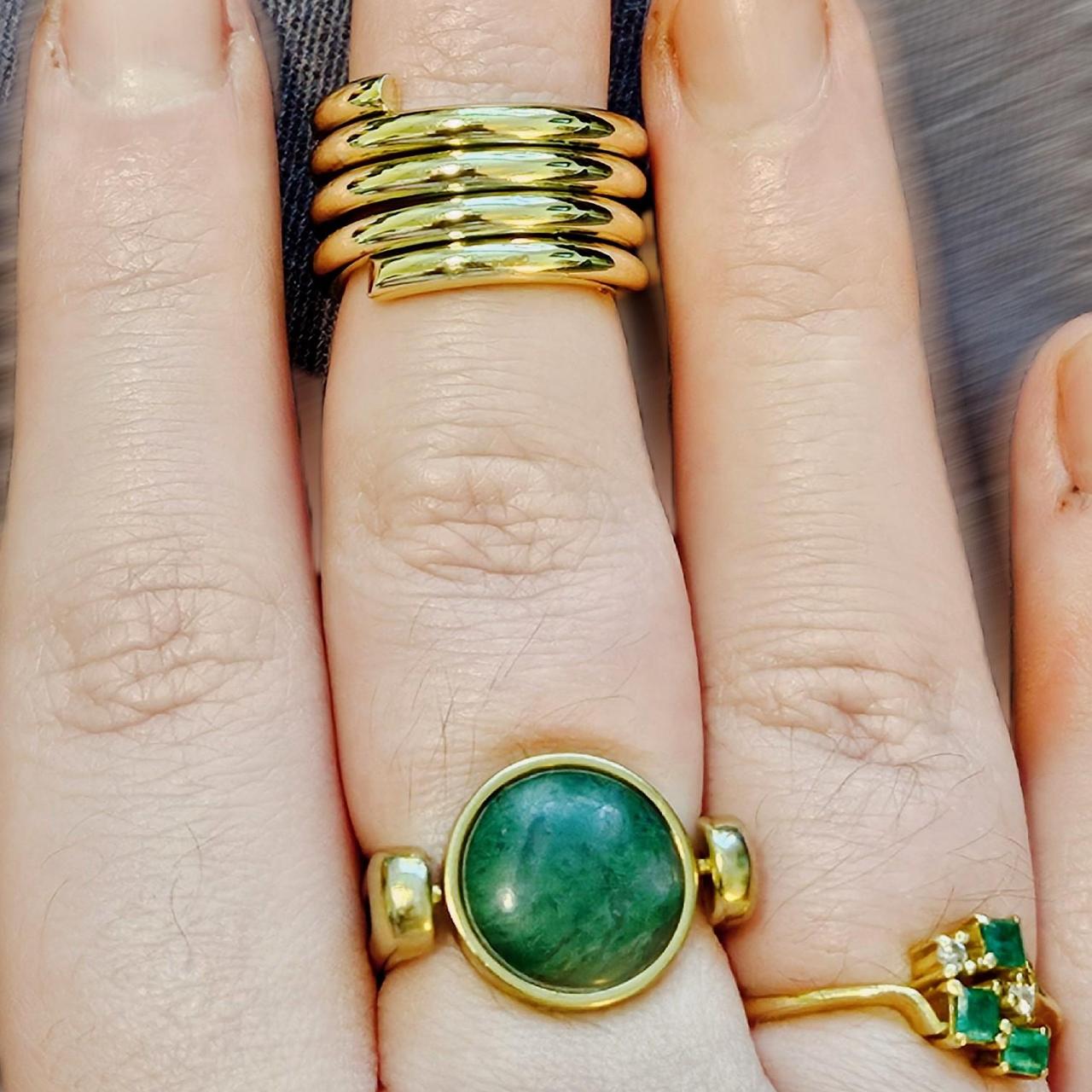 Golden wrap first knuckle ring ️ Goes on top... | Depop