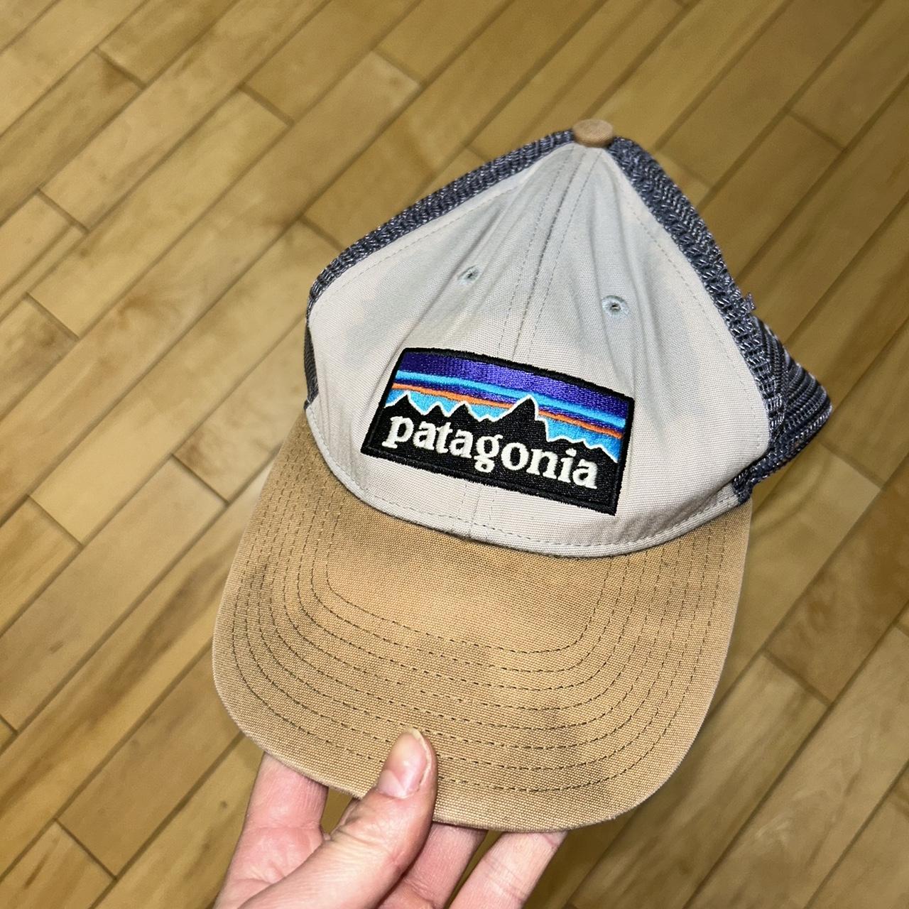 Flawed Patagonia trucker hat. Staining on brim and... - Depop