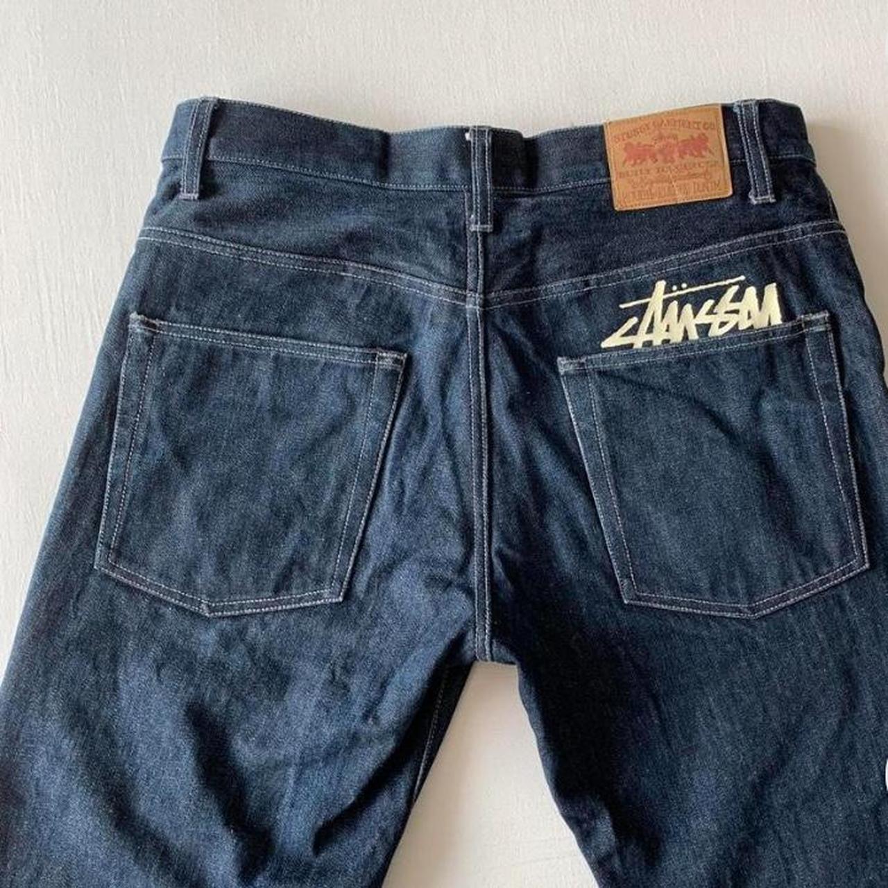 Authentic Vintage Stussy Print Jeans -Size 32 label... - Depop
