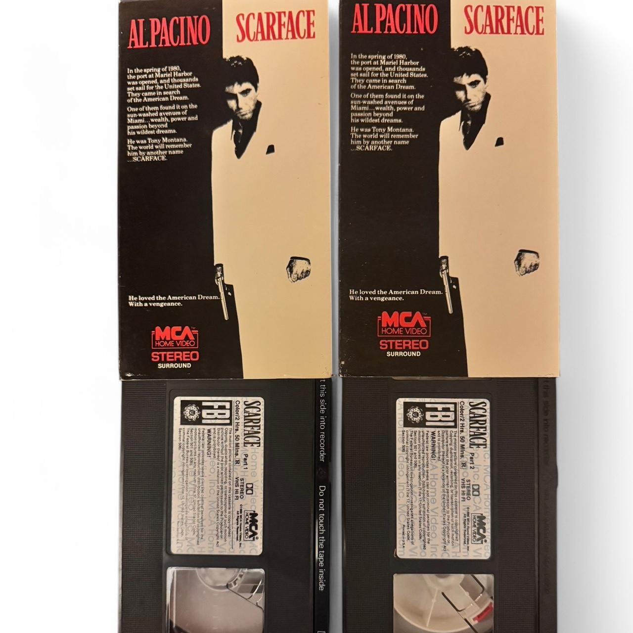 Scarface VHS 1983, 1990 Release 2 Tape Set Al Pacino... | Depop