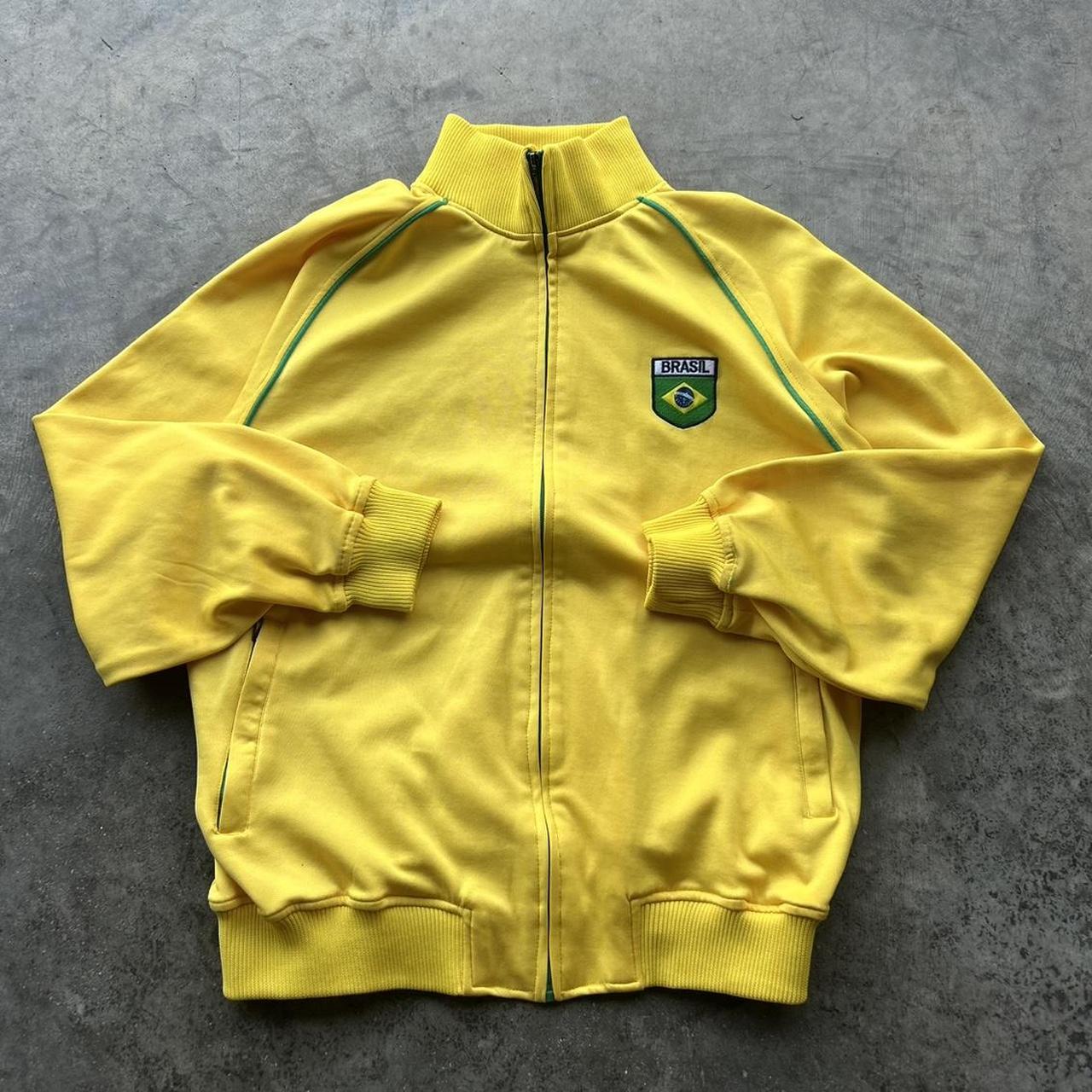 Yellow and green vintage Brazil track jacket #retro | Depop